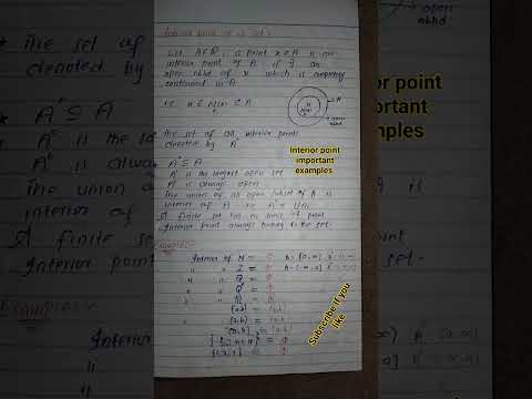 Interior point of a set, important examples! #interior_point_of_set #examples #realanalysis