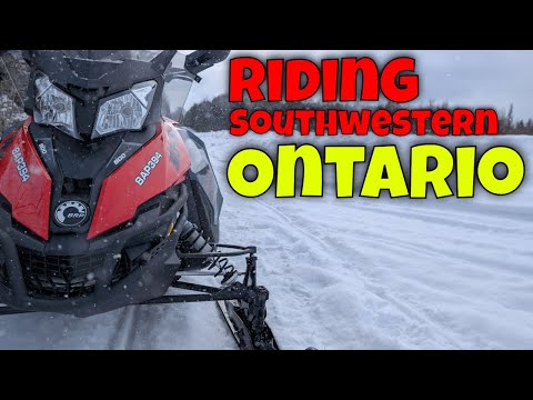 Today, I snowmobile in southwestern Ontario, Mount Forest area.