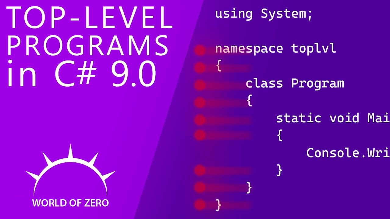 Exploring Top-Level Programs in C# 9