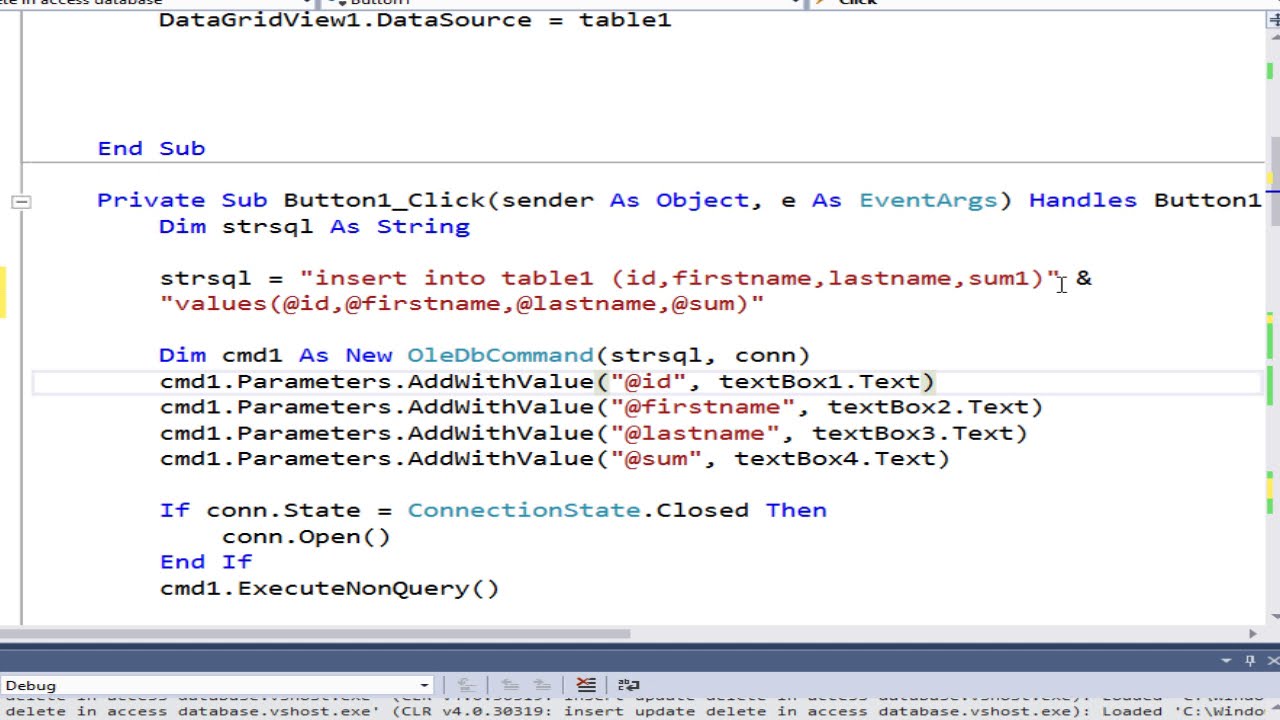Visual Basic. net: split code in two lines