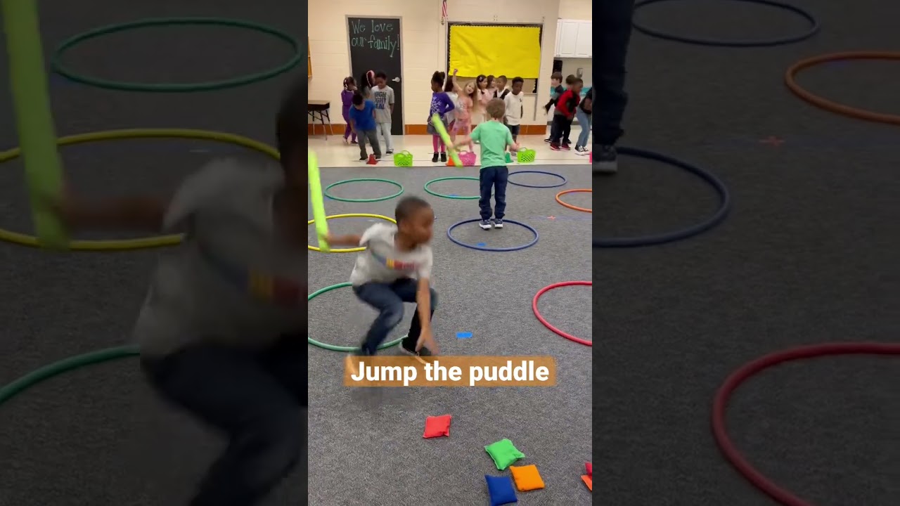 Jump the puddle. #physicaleducation #games #education #pegames