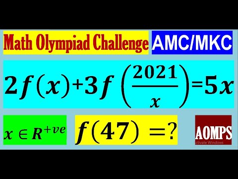 If 2f(x)+3f(2021/x)=5x, find f(47).