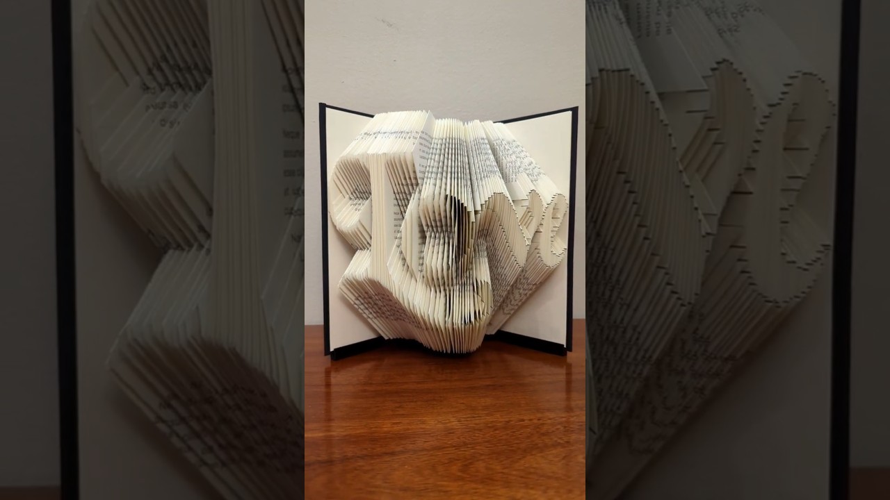 Watch This Book Become Beautiful 'LOVE' Art | Book Folding