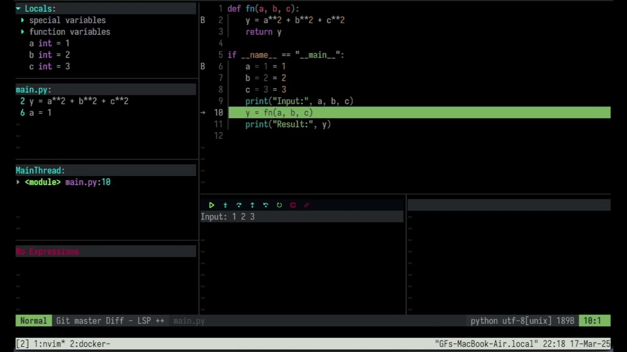 NVim + DAP + debugpy + docker