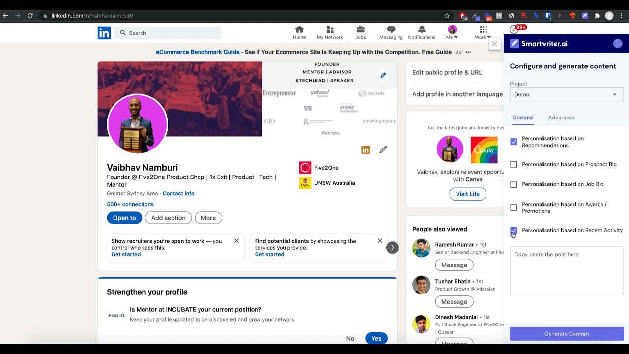 Personalise Your LinkedIn Outreach With Ai Chrome Extension