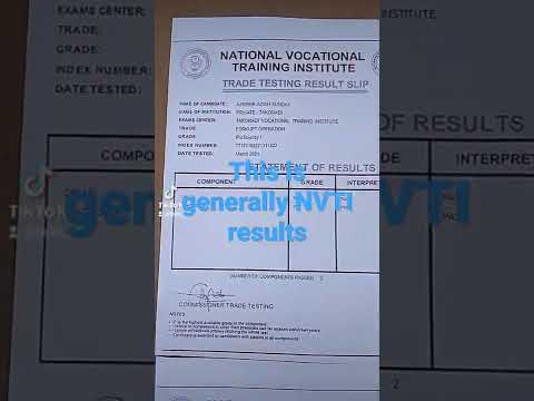 KKF FORKLIFT TRAINING CENTER TAKORADI our PRACTICALS AND ORAL EXAM'S FROM NVTI RESULTS SLIP'S