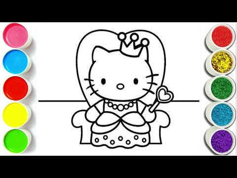 Hello Kitty Queen Drawing, Painting and Coloring for Kids & toddlers_Child Art