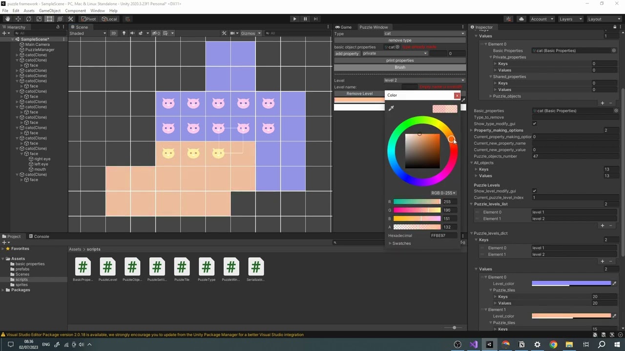 Tool for making sokoban puzzles in unity!!!
