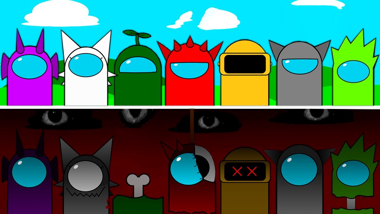 Incredibox Sprunki (AMONG US) Normal Version Vs Horror Version