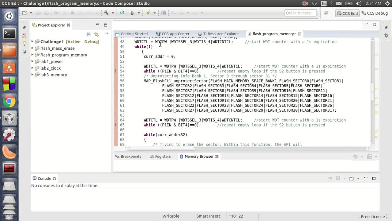 Challenge1-Flash memory programming