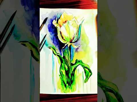 Can You Paint This Flower With Just Watercolors!