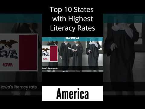 Top 10 States with Highest Literacy Rates in United States #educated #literacy #states #usa #america