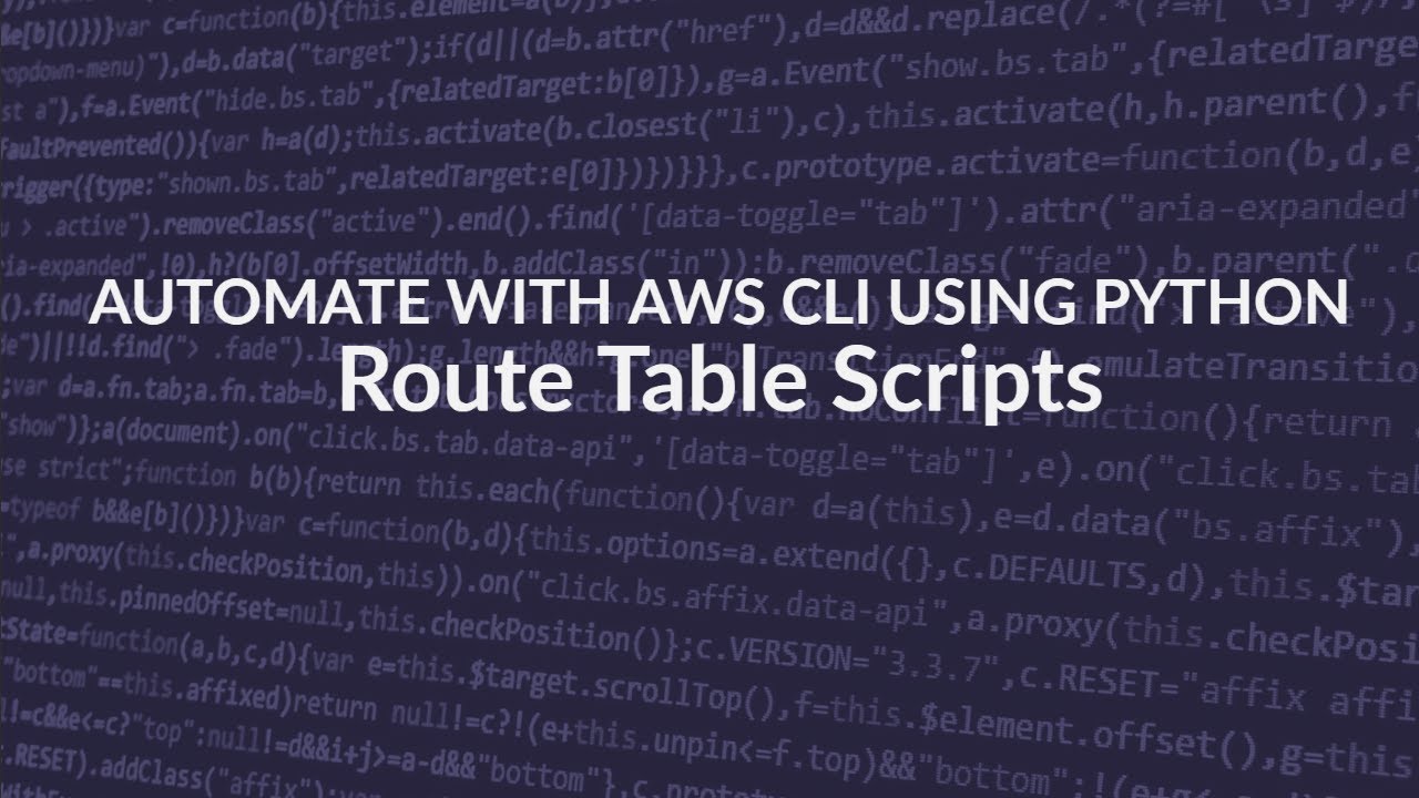 Automate Route Tables with AWS CLI using Python...