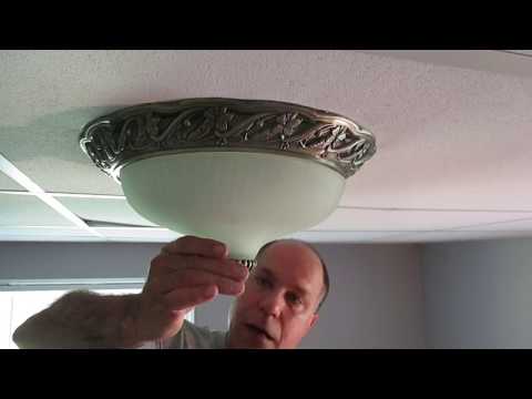 How to install an LED ceiling light ; and remove the old light fixture