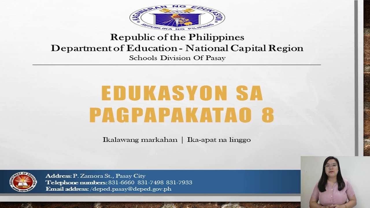 DepEd Pasay ESP8-Q2-W4