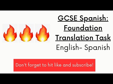 GCSE Spanish Higher Translation Task - WITH ANSWERS!!!