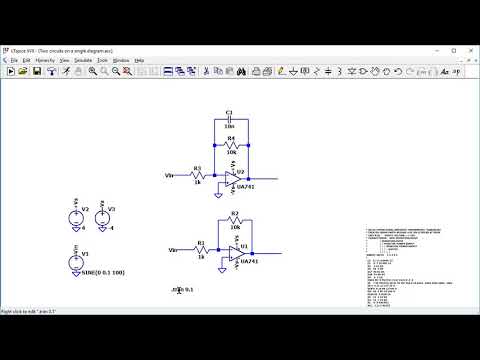 LTspice simulating two circuits at the same time