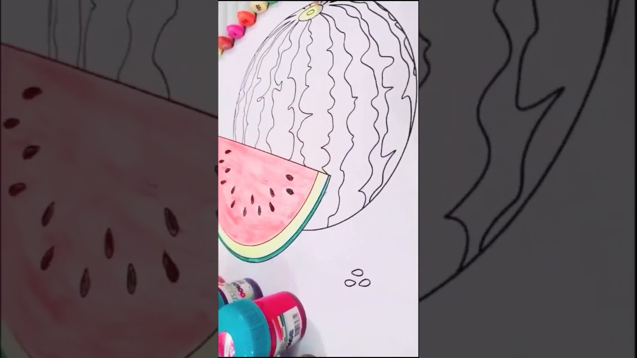 Coloring Watermelon #coloring