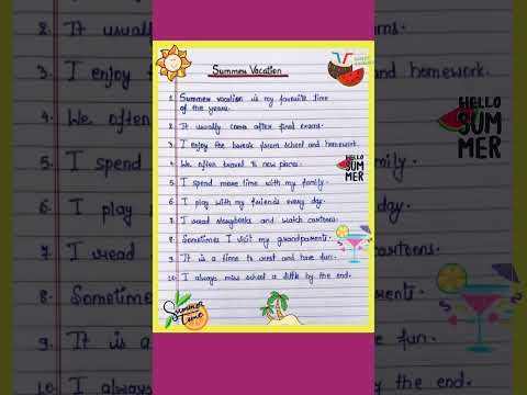 Essay On Summer Vacation / Summer Vacation Essay in English / 10 Lines On Summer Vacation in English