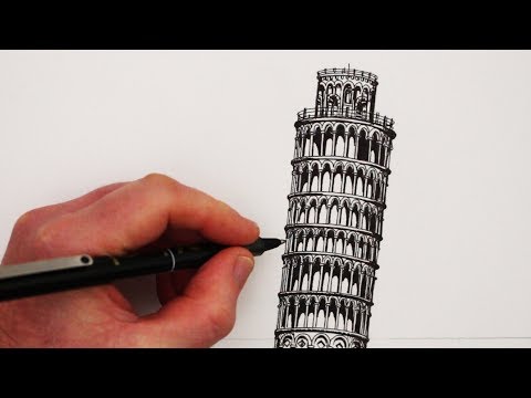 How to Draw the Leaning Tower of Pisa Step by Step – I'm Youtuber ...