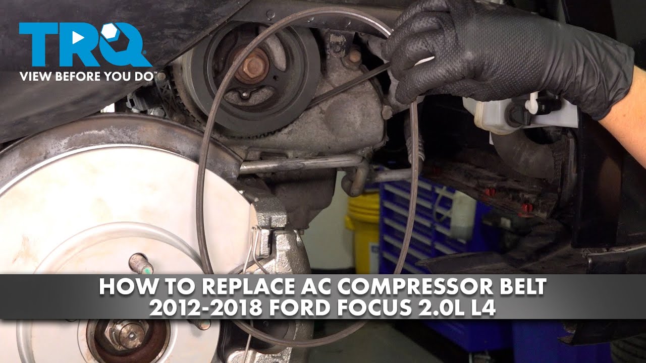 How to Replace AC Compressor Belt 2012-2018 Ford Focus 2.0L L4