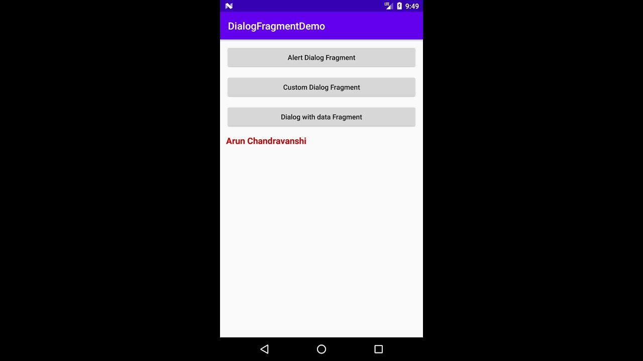Android working with DialogFragment