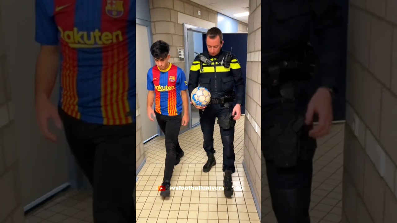 Barcelona fan vs police