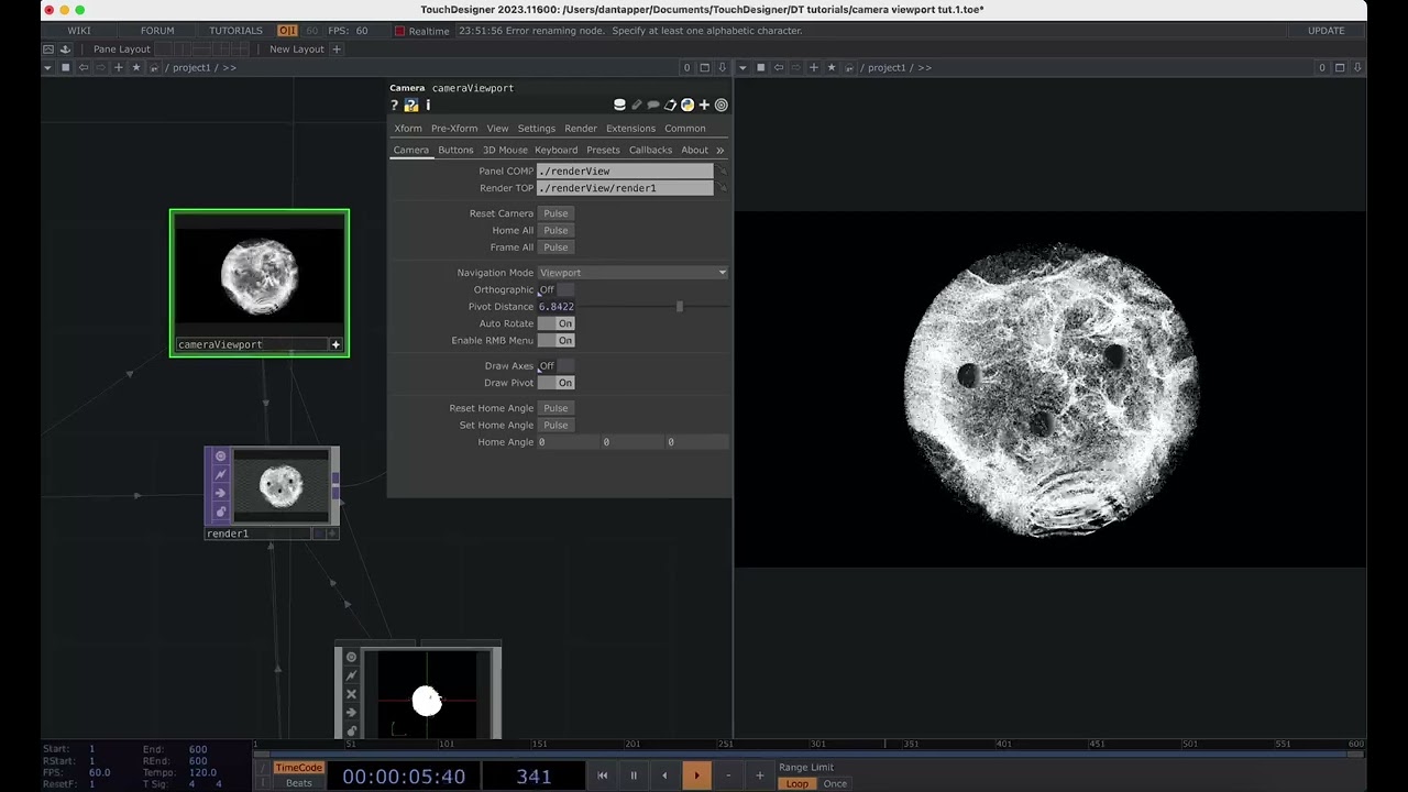 CameraViewport - TouchDesigner tutorial