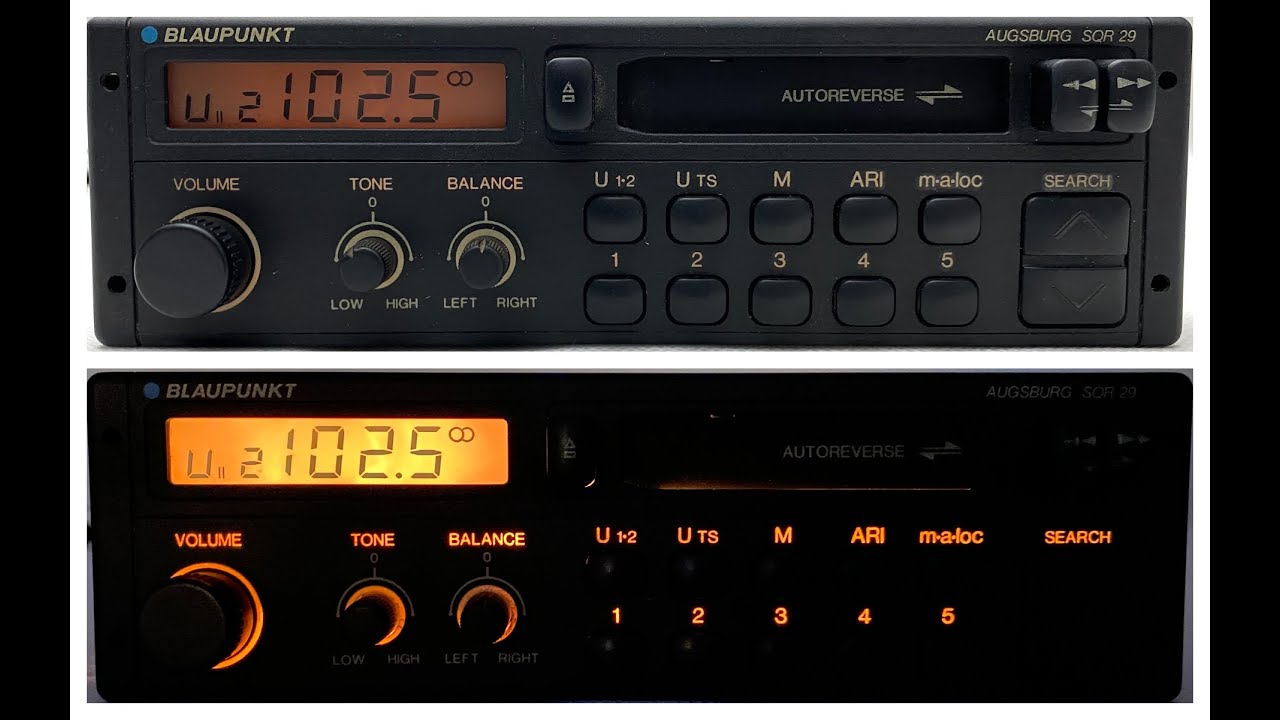 1980s Blaupunkt Augsburg SQR 29 Car Cassette Radio Player + Bluetooth