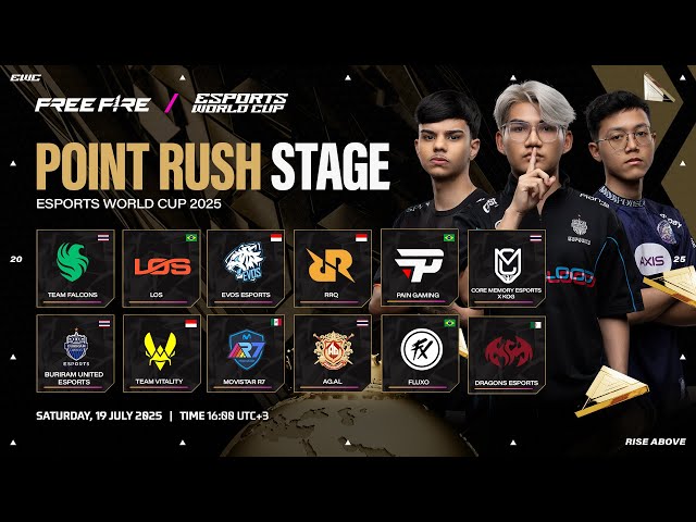 Free Fire World Cup 2025 Point Rush: Livestream, teams, schedule, and how to watch