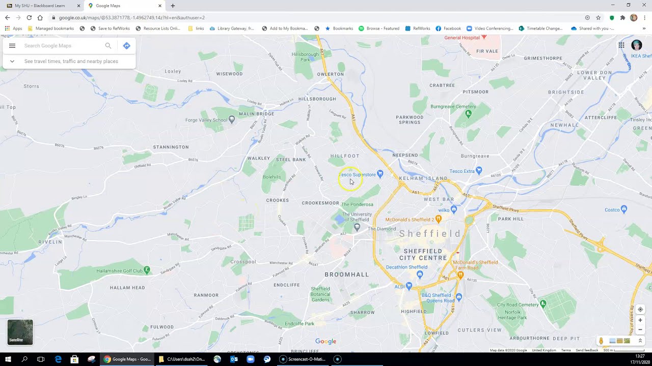 Using google maps in spatial analysis