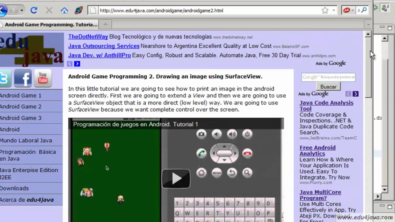 Android Game 2 Java Programming tutorial