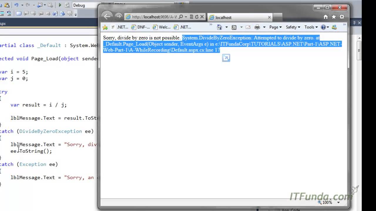 How to handle error in ASP.NET? How to handle multiple types of error?