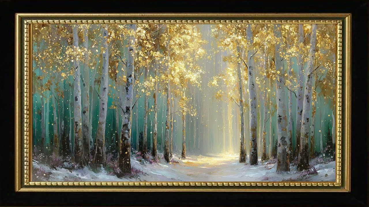 4K Golden Forest Relaxing Wallpaper | Frame TV Art Gallery Wallpapers