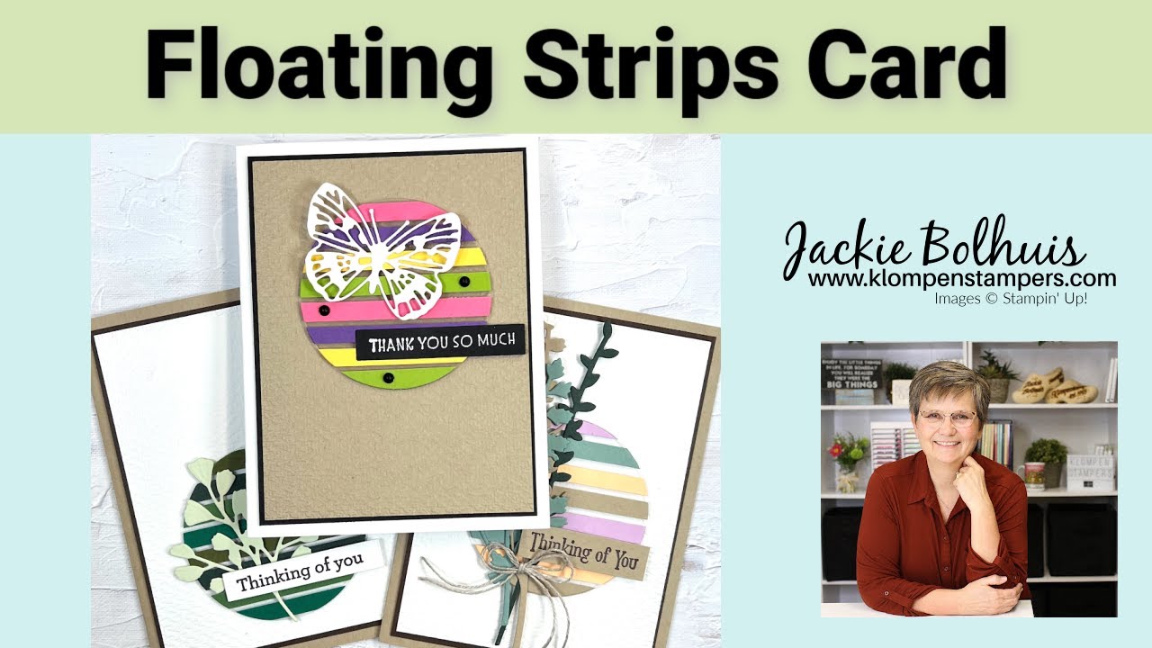 Floating Strips Card: Get In Line To Make Some Fun Handmade Cards!