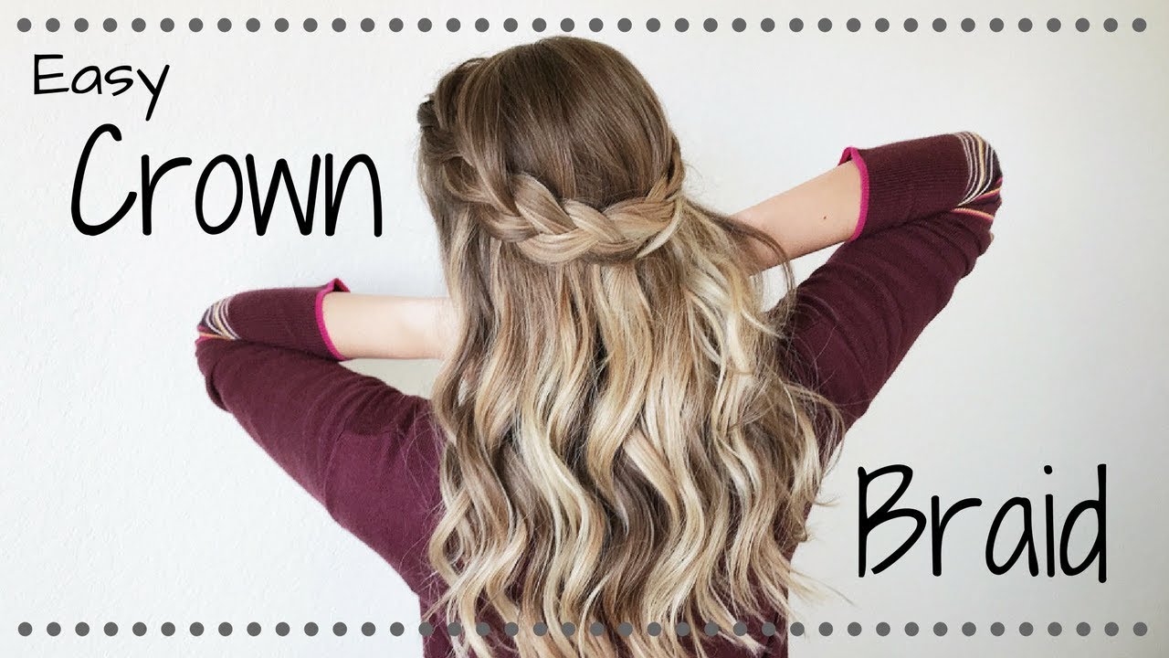 Simple Half Up Crown Braid || Hazel Darling