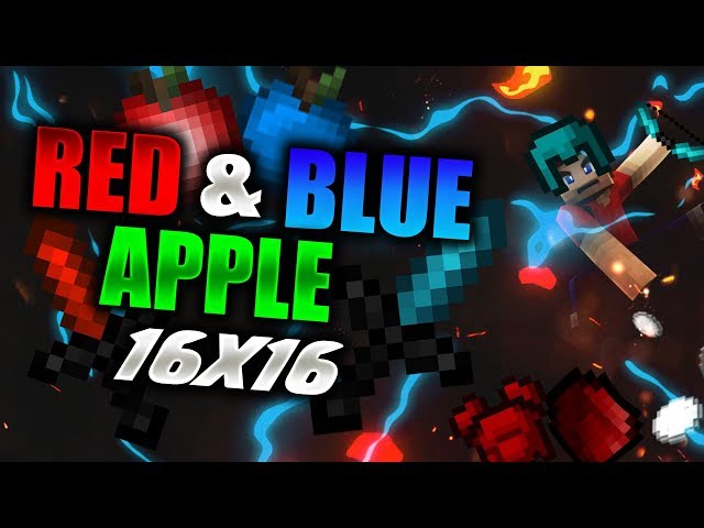 Blue and Red Apple v2 16x PvP Texture Pack Release! 🔥 Minecraft Texture ...