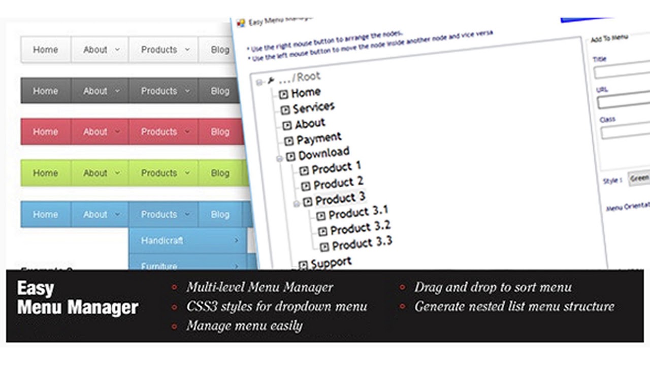Easy Menu Manager | Codecanyon Scripts and Snippets