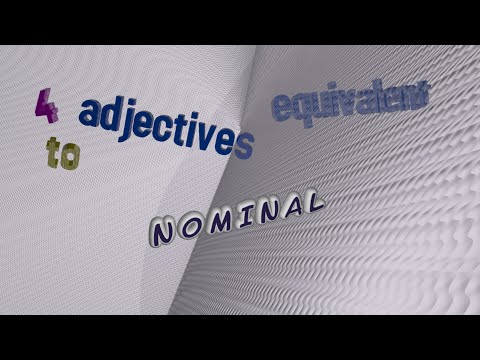 nominal - 4 adjectives which mean nominal (sentence examples)