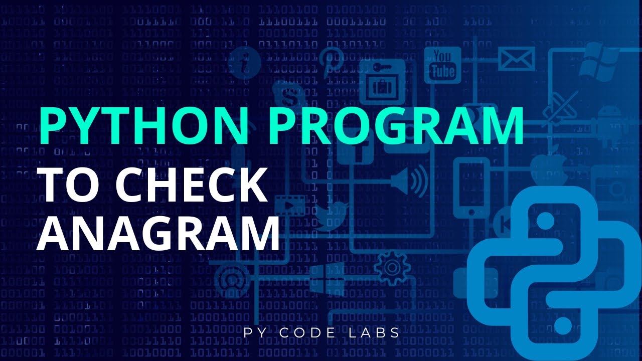 Python program to check whether the two strings are #anagram  or not... #python #pythonprogramming