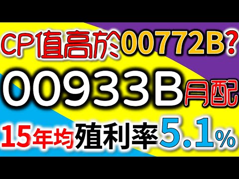 ETF00933B存股月配息！15年均殖利率5 1%！債券CP值高於00772B？純金融債波動度低於金融股！降息大賺價差！市值加權！【完整版】｜我們這一家 - 理財板 | Dcard
