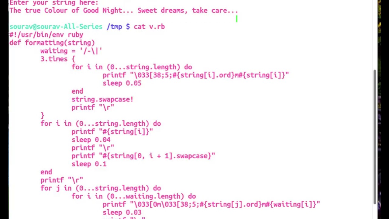 Ruby String Formatting - EXAMPLE, NOT EXPLAINED