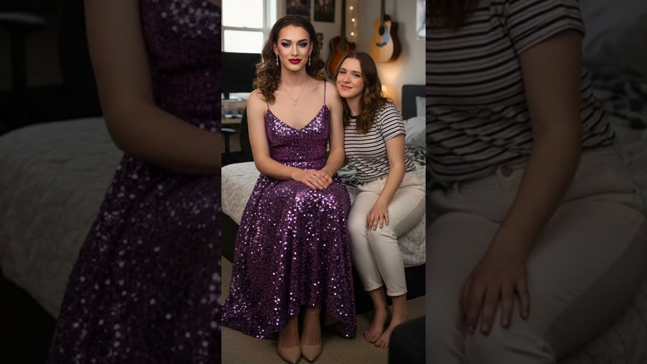 I gave my husband a glam makeover! #makeup #fashion #transformation #tg #mtf #boytogirl #femboy #ai