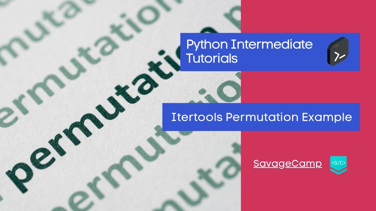 Itertools Permutations Example | Python Intermediate Tutorials