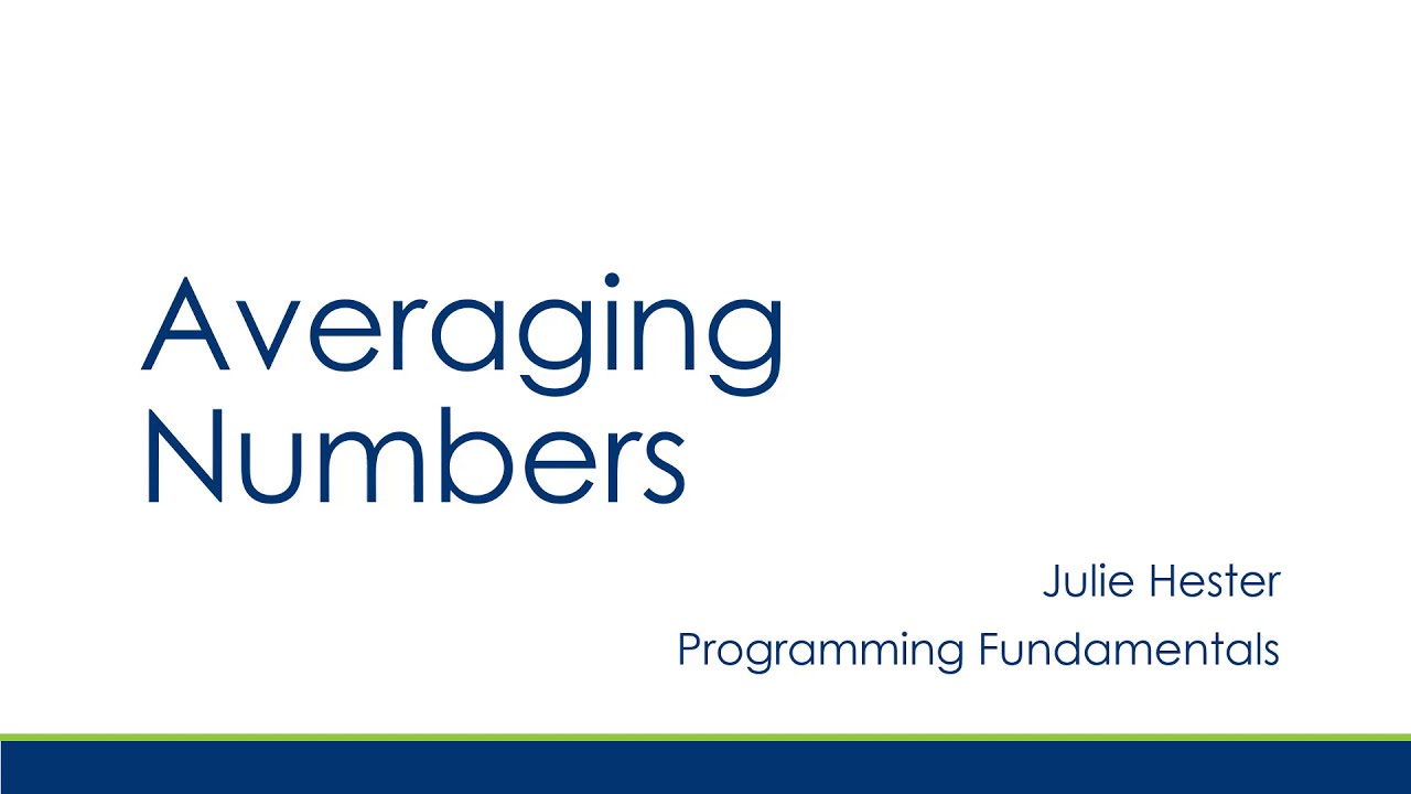Loops: Averaging Numbers in C++ Tutorial and Demo