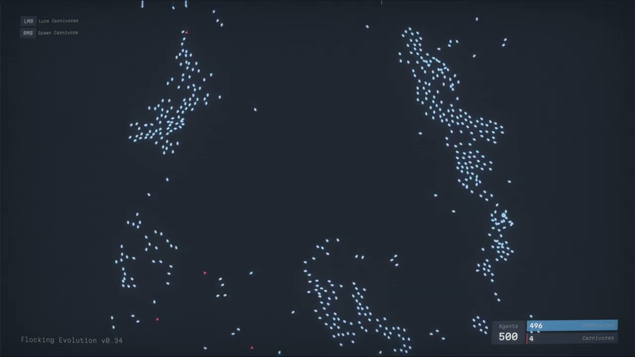Interactive Flocking Simulation (Early Version)
