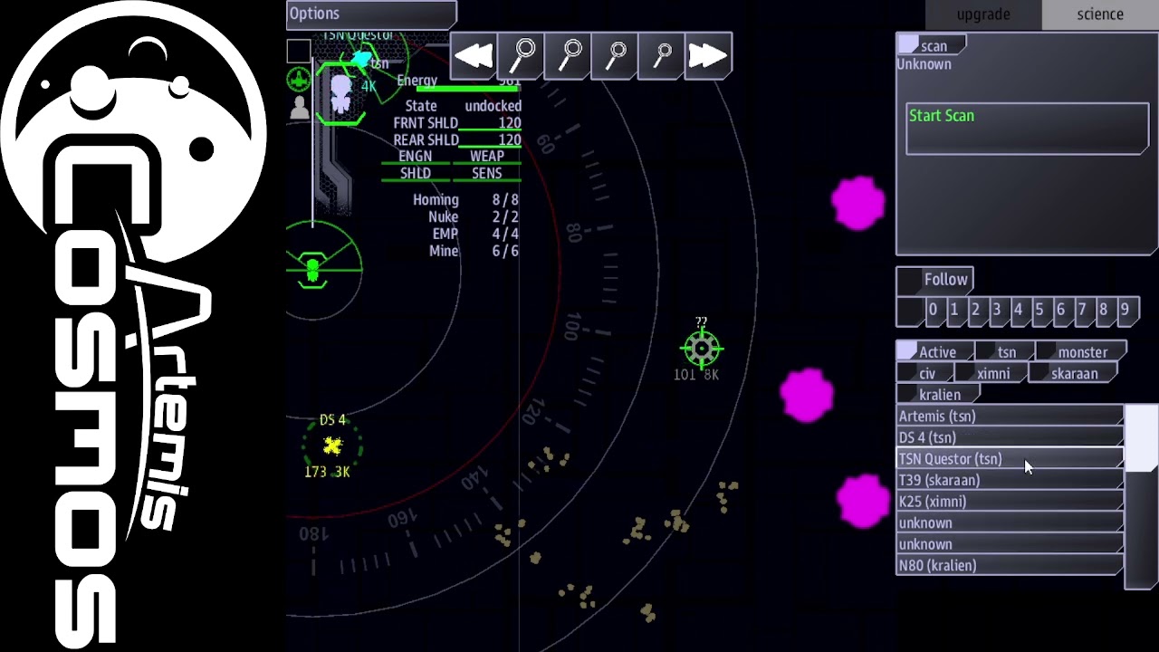 Artemis Cosmos Tutorial:  Science