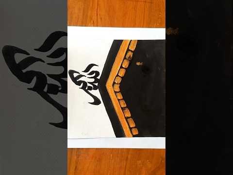 Easy Kaaba drawing tutorial #islamicvideo #kaabadrawing #makkah #acrylicpainting #art #artshorts