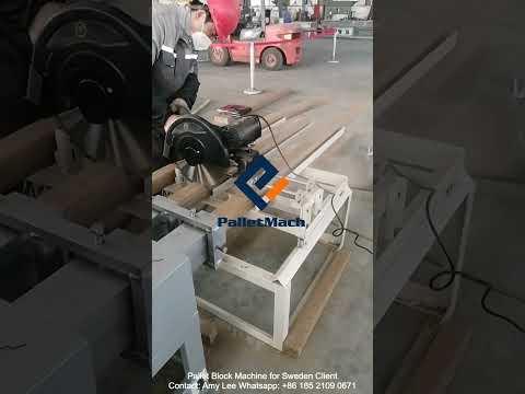 Wood Chips Pallet Block Machine for Sweden Client: How to make chip pallet block?#woodwork #pallets