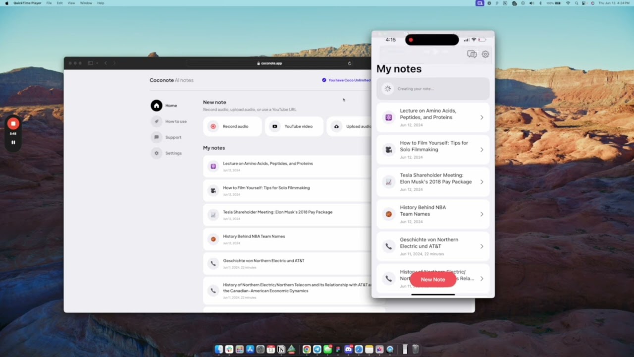 Coconote for iPhone, iPad, Android, and web - introduction